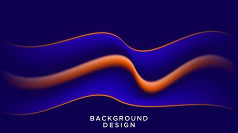 Abstract Background Elegant Gradient Blue Orange Smooth Liquid Color Design Vector Template Good