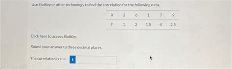 Solved Use StatKey Or Other Technology To Find The Chegg Com