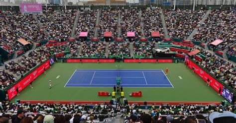 관람객으로 가득 찬 코리아오픈테니스