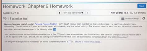 Solved Homework Chapter 9 Homework Score 0 Of 1 Pt P9 18