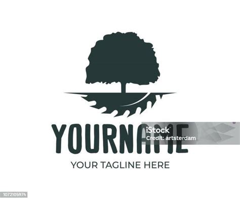 원형 톱 절단 나무와 나무 로고 디자인에 대 한 디스크 가구 제조업 건설 목수 목공 벡터 디자인과 일러스트 레이 션 로고에 대한 스톡 벡터 아트 및 기타 이미지 Istock