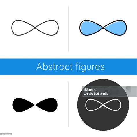 영원 기호 아이콘입니다 닫힌 다각형 채워진 곡선 기하학적 평면 그림입니다 연속 선 그래픽 추상 셰이프입니다 아이소메트릭 양식입니다 플랫 디자인 선형 및 색상 스타일 격리된