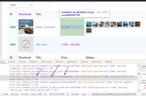 Is It Possible To Customize Css Only Of One Table Cell Woot Woocommerce Active Products Tables