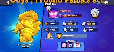 I Found Paulas Acc In Brawl Stars Rbrawlstars