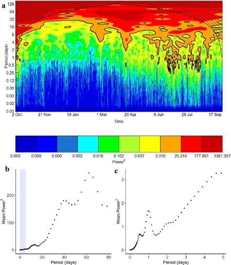 A Continuous Wavelet Transform Cwt Showing The Periodicity Of Fdom