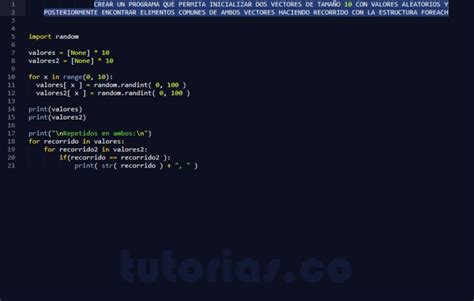 Arrays Python Comparacion De Vectores Con Foreach