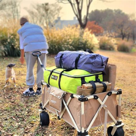 2024년형 V2 더 플러스 캠핑웨건 3종광폭타이어 분리3단핸들 등 안델센아웃도어