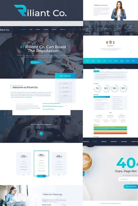 riliant corporate agency psd template in 2022 psd templates