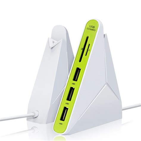 All In One USB COMBO 3 Port Usb Hubs Charger Sync Data 2 0 HUB Multi USB Card Reader For SD TF