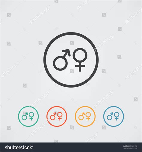 Male Female Flat Sex Symbol Vector Stock Vector Royalty Free Shutterstock