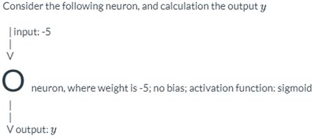 Solved Consider The Following Neuron And Calculation The Chegg Com