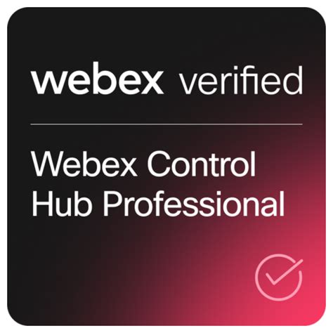 webex control hub professional credly