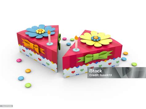 휴일 삼각형 골 판지 케이크 나 파이 상자 식품 포장 선물 또는 기타 제품 3d 그림 0명에 대한 스톡 사진 및 기타 이미지 0명 공란 그레이 스케일 Istock