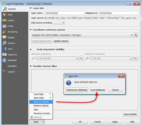 Qgis Styles How To Reset Default Saved Style In Local Database