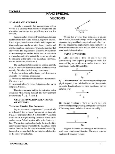 0251a037f4789 Vectors Pdf Euclidean Vector Cartesian Coordinate System
