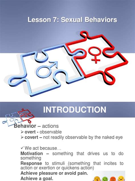 Lesson 7 Sexual Behaviors Pdf Human Sexual Activity Sexual Arousal Lesson 7 Sexual Behaviors Pdf Human Sexual Activity Sexual Arousal