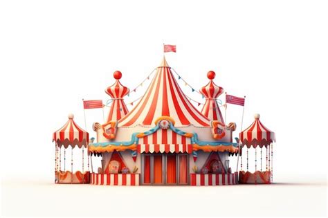 Tent Recreation Carousel Circus Premium Ai Generated Image