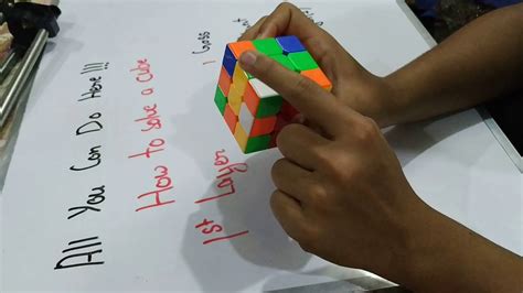 how to solve a cube in hindi first layer youtube