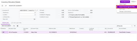 how to get to reference nbr data in inventory allocation details for
