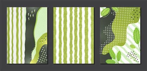 카드 의 컬렉션입니다 파스텔 색상 줄무늬 배경꽃과 기하학적 요소와 창조적 인 보편적 인 물결 모양의 패턴 배너 포스터 카드 표지 초대장 브로셔를위한 트렌디 한 그래픽 디자인