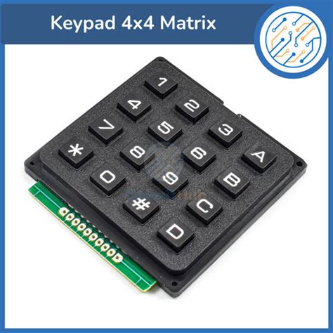 jual keypad keyboard matrix 4x4 array 16 key 10 pin numeric hitam