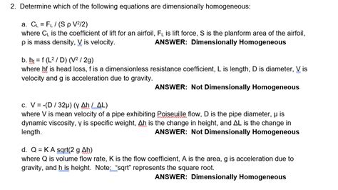 Solved Determine Which Of The Following Equations Are