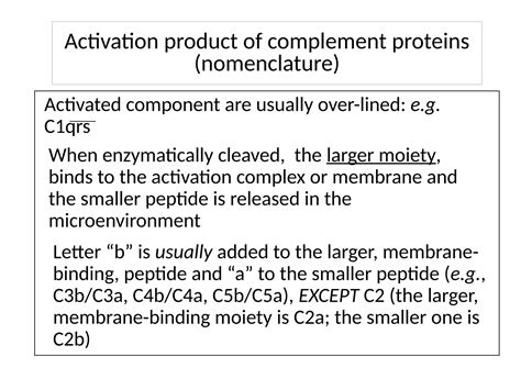 Complement System Activation Of Immune System Ppt