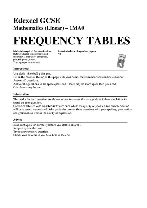 79 Averages From Frequency Tables Edexcel Gcse Mathematics Linear
