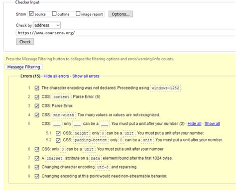 Errors Detected By The W3c Validator Download Scientific Diagram