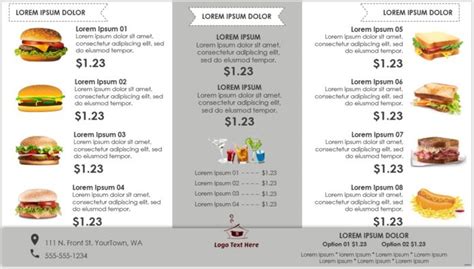 free menu slide 24205 4912 free powerpoint slides sagefox free