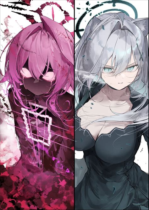 Shiroko Hoshino Shiroko Terror And Hoshino Terror Blue Archive Drawn By Pepq Danbooru