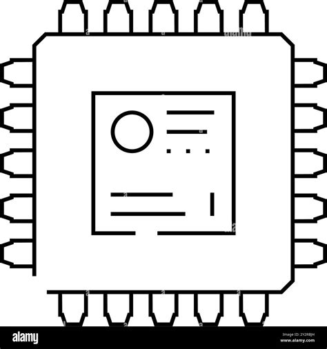 Microcontroller Electronic Component Line Icon Vector Illustration Stock Vector Image And Art Alamy
