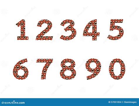 Numbers Set In Illustration Abstract Number Stock Illustration Illustration Of Seven