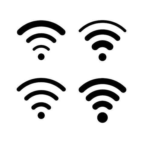 Premium Vector Wifi Icon Wi Fi Signal Black Wireless Icons Set Vector