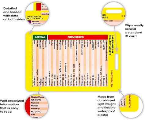 Buy Silver Maple Leaf Vertical Lab Value Card For Nurses And Nursing Babes Two Sided Cheat