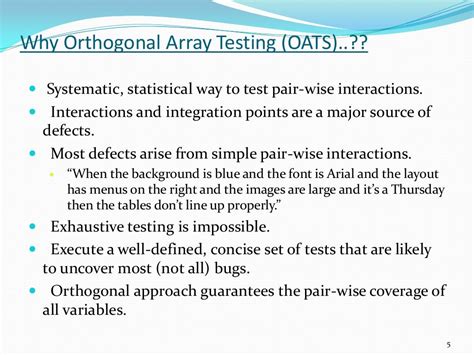 orthogonal array