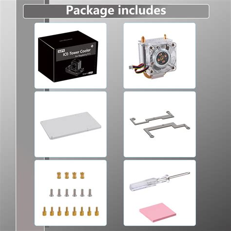 GeeekPi ICE Tower Cooler For Raspberry Pi With Aluminum Heatsink With Cooling Fan For