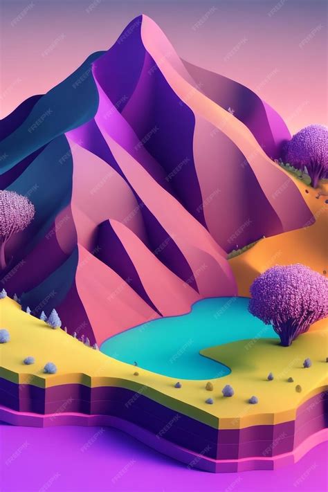 Premium Ai Image Abstract 3d Landscape Data Visualization Concept