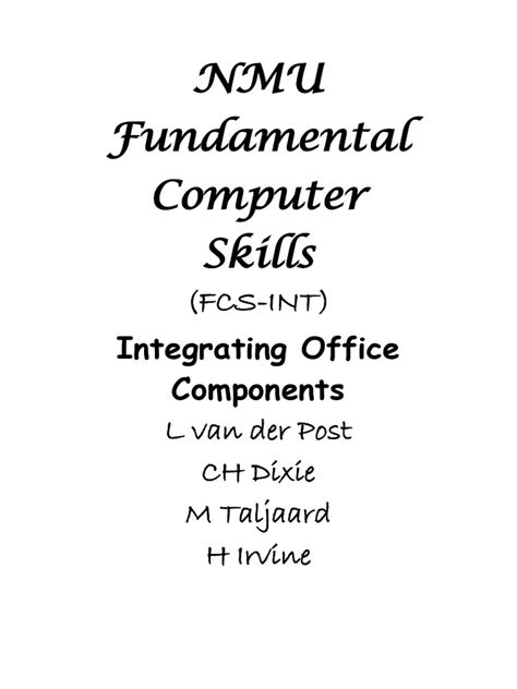 08 Fcs Integrating Office Applications Pdf Microsoft Excel Microsoft Word