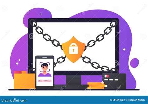 Cyber Security Concept Stock Vector Illustration Of Card 255893822