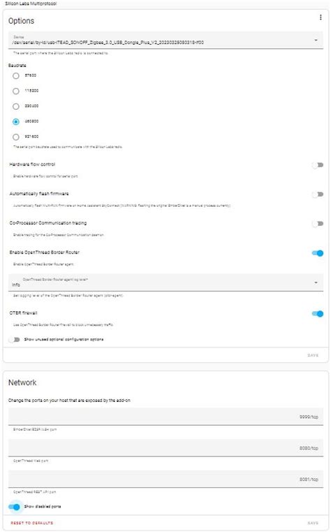 Issues Implenting Zigbee Multi Protocol Matter Thread With SONOFF Dongle E Zigbee Home