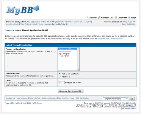Rss Syndication Mybb Documentation