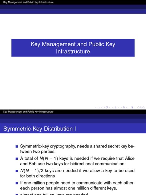 02 Key Management And Public Key Infrastructure A Pdf Public Key Certificate Public Key