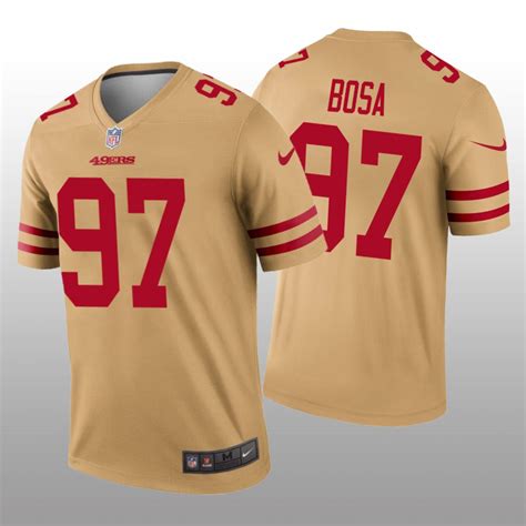 San Francisco 49ers Nick Bosa Gold Jersey Inverted Legend Mens Katinatsports Store