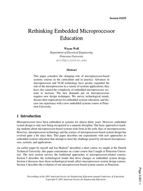 rethinking embedded microprocessor education pdf central processing unit programming