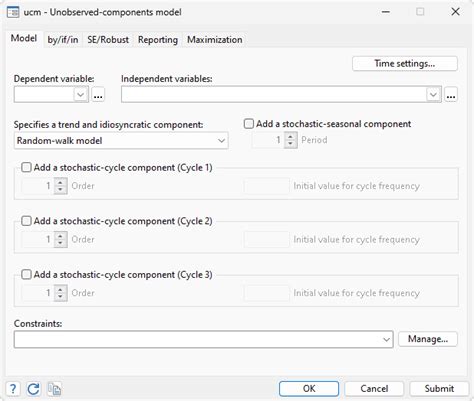 Unobserved Components Model Stata
