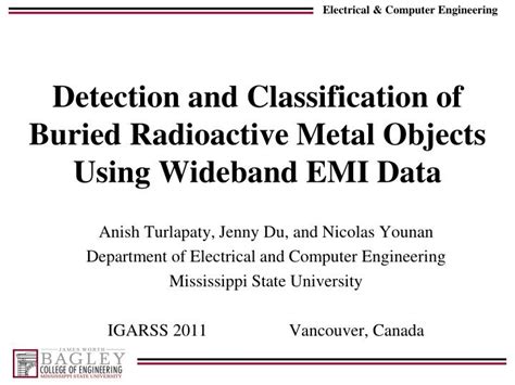 Ppt Detection And Classification Of Buried Radioactive Metal Objects