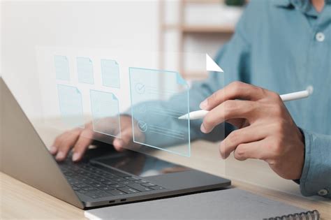 Premium Photo Questionnaire With Checkboxes Filling Survey Form Online Answer Questions Of