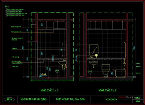 WC Layout Plan And Elevations Details AutoCAD Drawing Download
