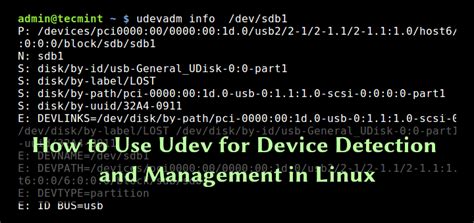 如何在 Linux 中使用 Udev 进行设备检测和管理